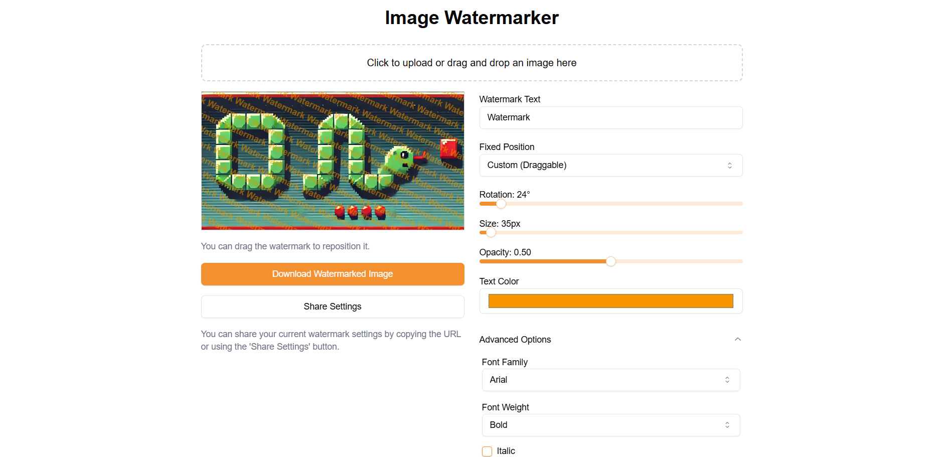 Image Watermarker | Customize Watermarks Easily